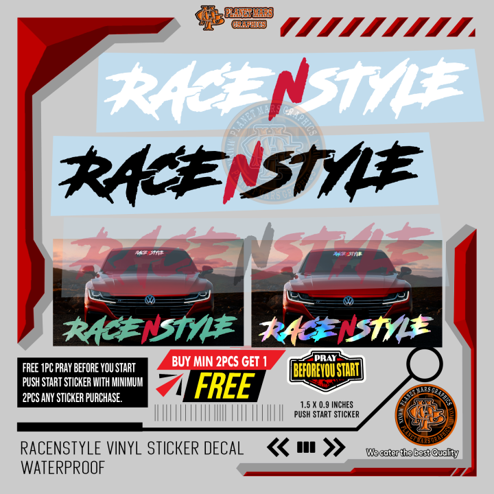 RaceNStyle waterproof vinyl sticker decal | Lazada PH