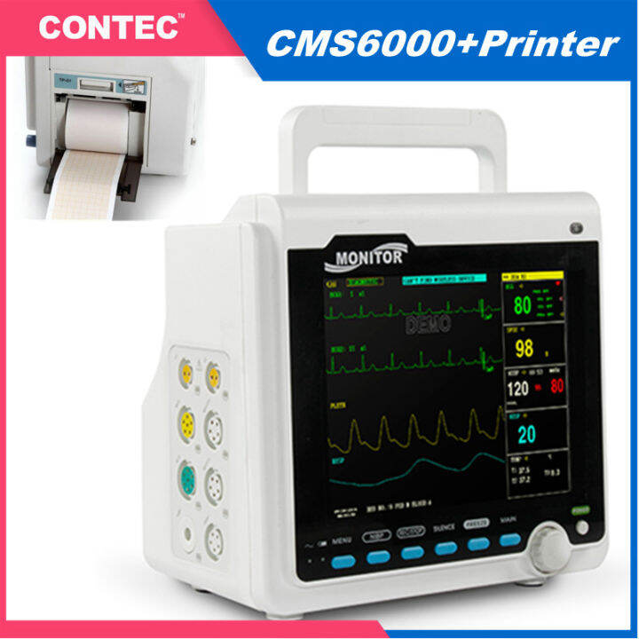 CONTEC CMS6000+Printer Patient Monitor with Thermal Printer ICU Vital ...