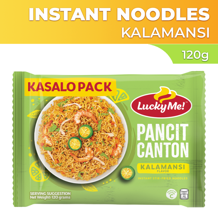 Lucky Me! Pancit Canton Instant Noodles Kalamansi Kasalo Pack 120g ...
