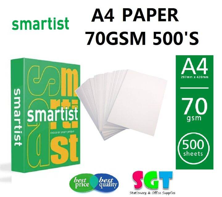 SMARTIST A4 Paper 70gsm 500 Sheets | Lazada
