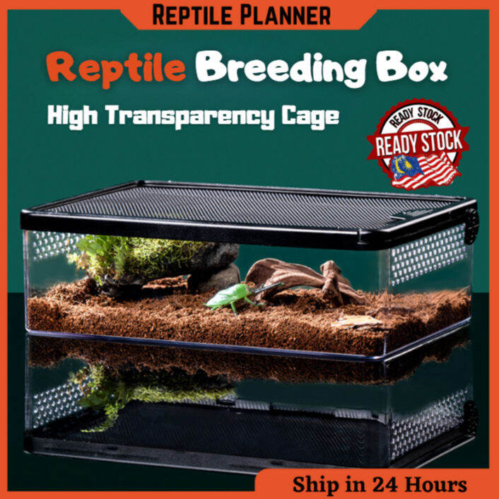 Reptile Breeding Box High Transparency Cage Snake Container Transparent ...