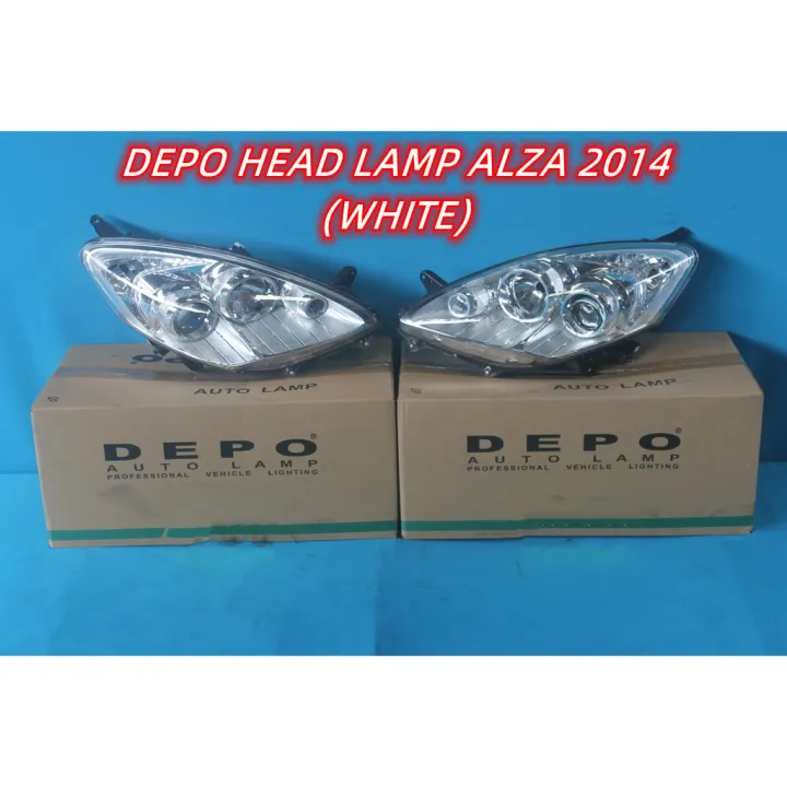 HEAD LAMP / LAMPU DEPAN / LAMPU BESAR PERODUA ALZA 14-20Y (WHITE) DEPO ...