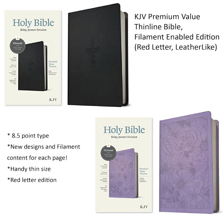 KJV Premium Value Thinline Bible, Filament Enabled Edition (Red Letter ...