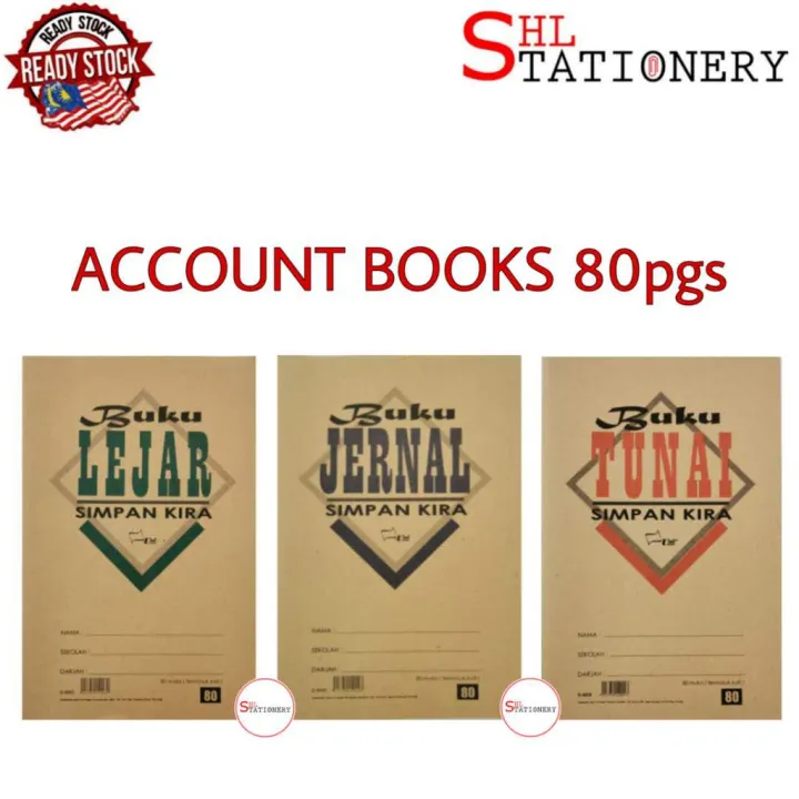 UNI F4 Account Book Buku Jernal / Tunai / Lejar Simpan Kira 80 pages ...