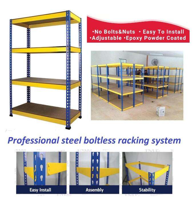 Professional Metal Shelf Boltless Diy Racking System Lazada