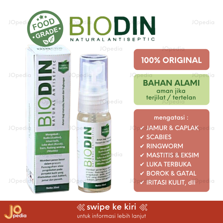 BIODIN SPRAY Obat Jamur Scabies Demodex Luka Kucing Anjing Kelinci Obat ...