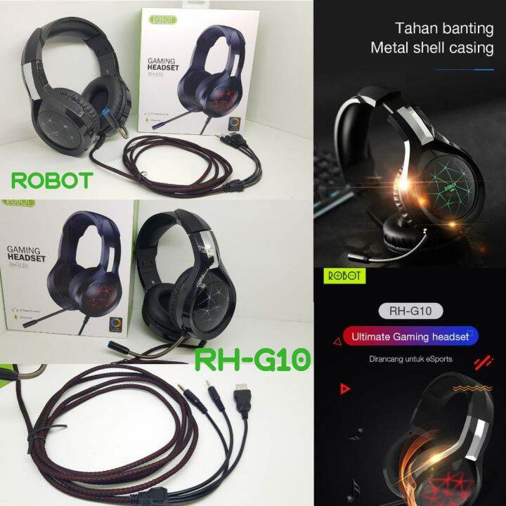 G10 Headset Gaming Robot RH-G10 Microphone Mic For PC Windows Stereo ...