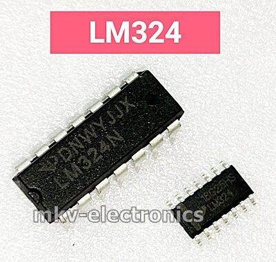 LM324N , LM324 , KA324 , KIA324 , Texas Instruments Operational Amplifiers - Op Amps Quad 5PCS 5 ...