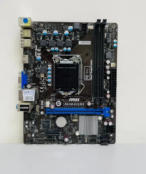MSI H61M-E22/W8 NTEL 3RD GEN Motherboard Socket H61 LGA 1155 i3 i5 i7 DDR4 16GB USED | Lazada PH