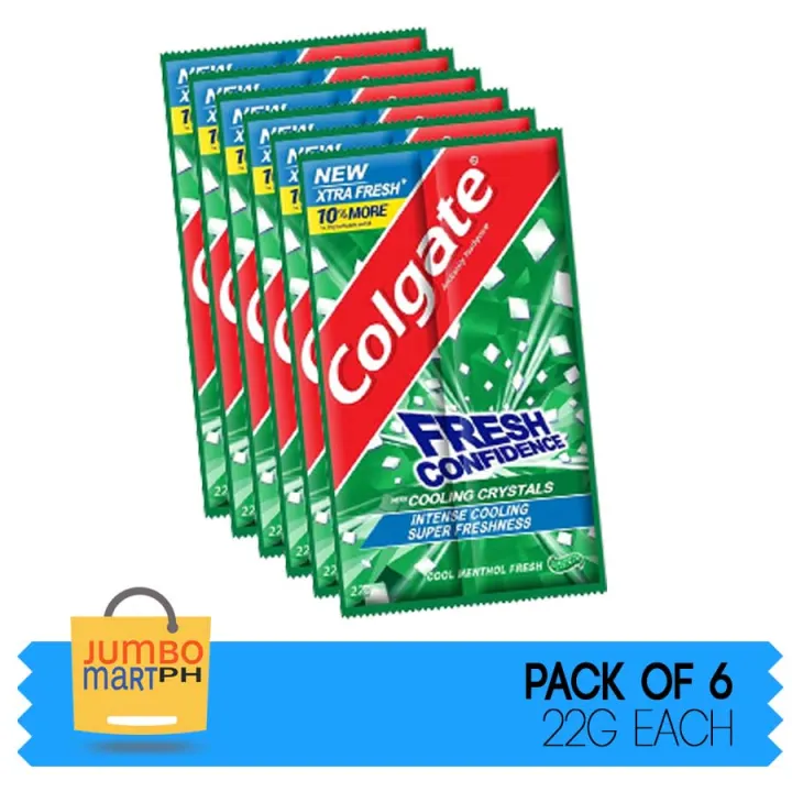COLGATE FRESH CONFIDENCE COOL MENTHOL FRESH TOOTHPASTE 22G / PACK OF 6 ...