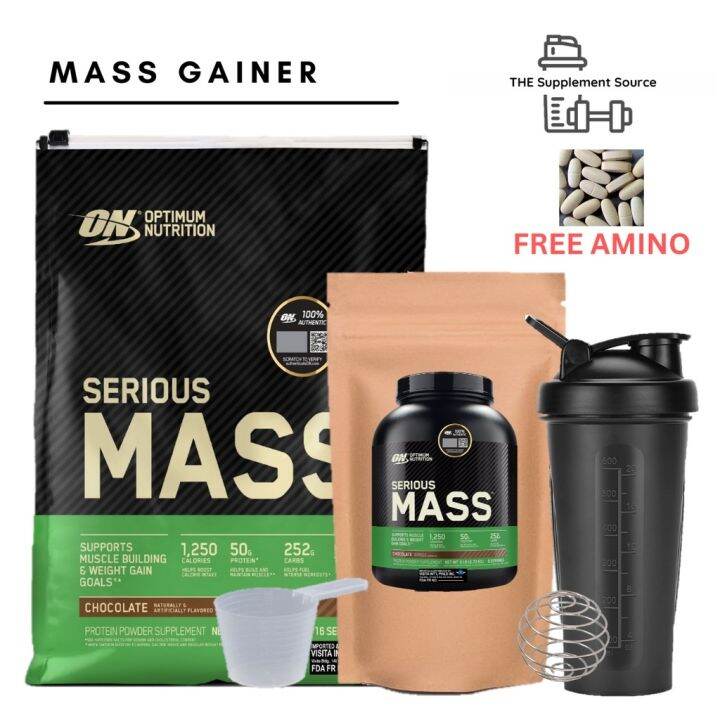 Optimum Nutrition ON Serious Mass Gainer Powder 1lb 2lbs Whey Protein ...