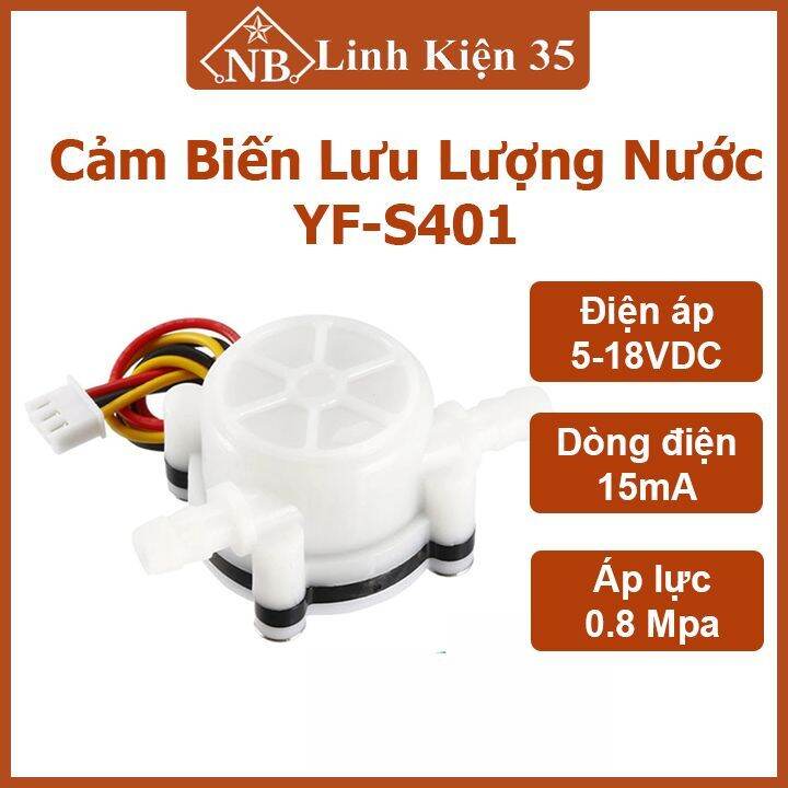 Mạch cảm biến lưu lượng nước YF-S401 3-6L/min, xác định và hiển thị tốc độ dòng chảy | Lazada.vn