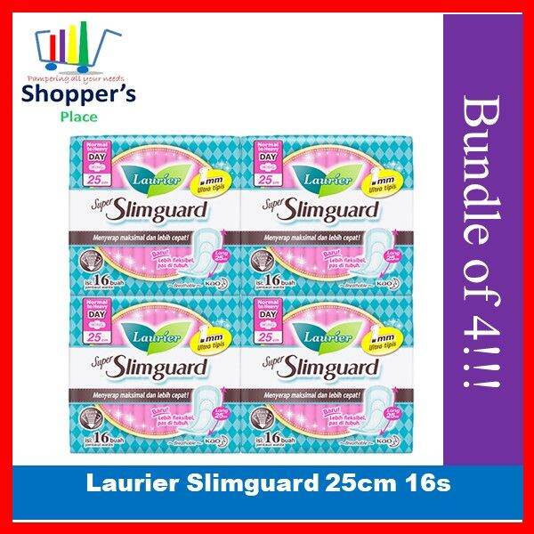 Bundle of 4 - Laurier Super Slimguard Day 25 cm 16s | Lazada Singapore