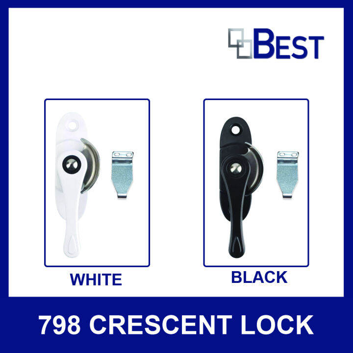 Center lock 798 crescent lock small with hook keeper for sliding window ...