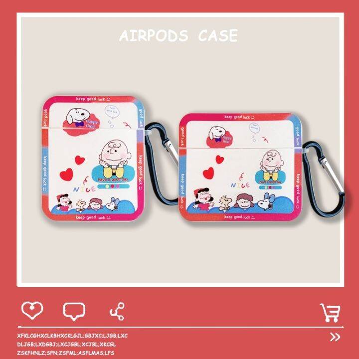 🔥จัดส่งภายใน24ชั่วโมง🔥สนูปปี้ Snoopy การ์ตูน น่ารัก เคส สำหรับ Airpods ...