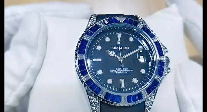 KIMSDUN K-1268A Jam Jenama Hantu Air Hitam Jentera Automatik Khaya ...