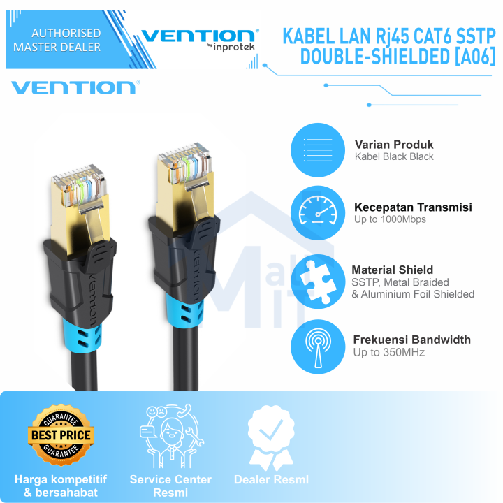 Vention Kabel LAN RJ45 Cat6 Cat 6 SFTP Outdoor Shielded 1Gbps A06 15m ...