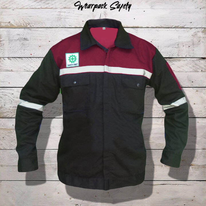Wearpack Safety Hitam Maroon Atasan Wearpack Lengan Panjang Seragam ...