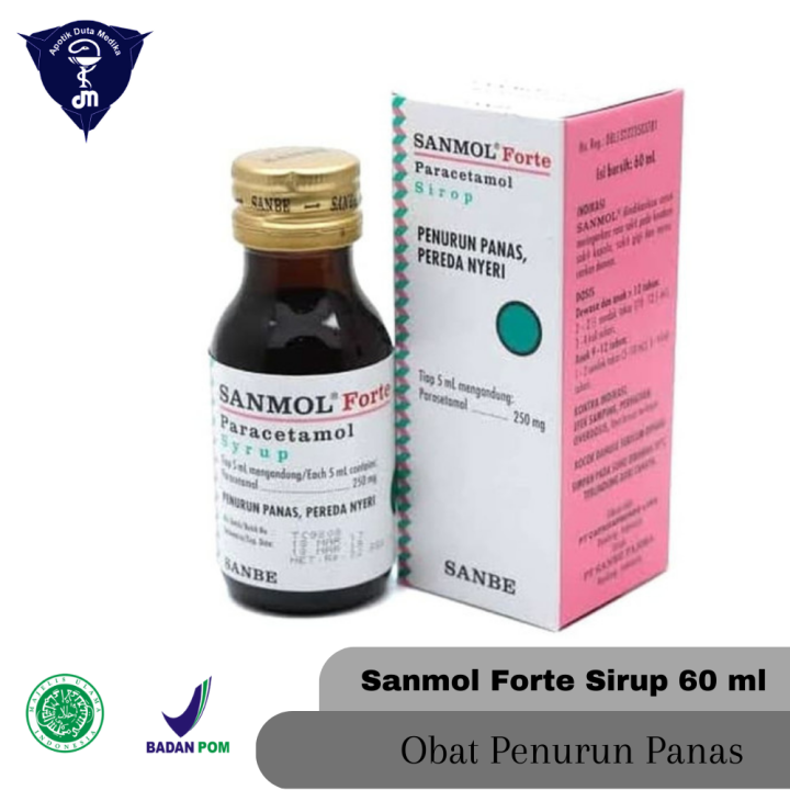 Sanmol Forte Sirup 60 ml - untuk meringankan rasa sakit pada keadaan ...