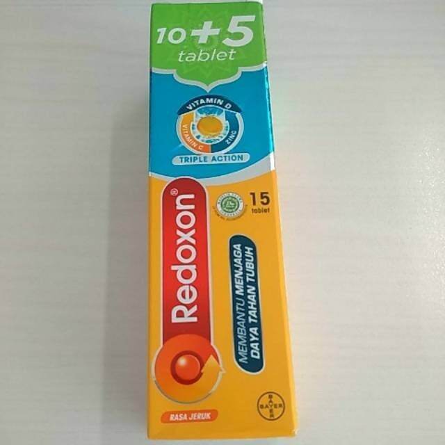 REDOXON TRIPLE ACTION RASA JERUK TUB 10+5 TABLET | Lazada Indonesia