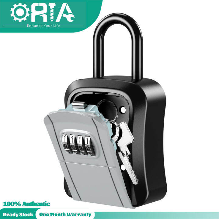 ORIA Key Storage Lock Box, 4 Digit Combination Key Safe Security Box 5 ...
