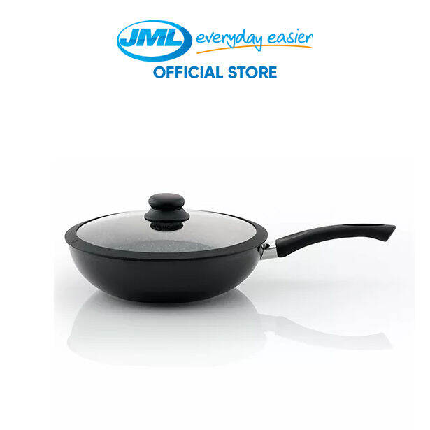 JML Stoneware Professional Culinary Cookware Wok 28cm Stainless Steel ...