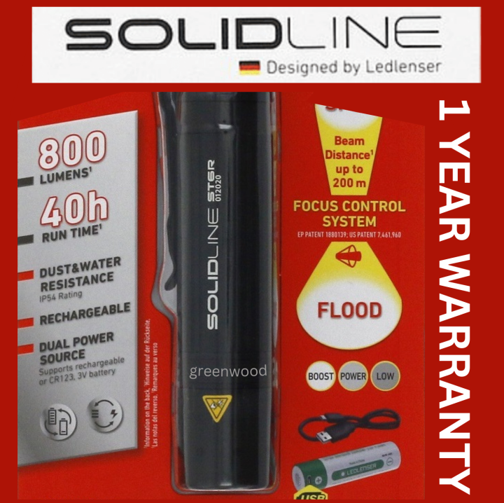 SOLIDLINE ST6R 800 Lumens, 200 meters, Rechargeable, Designed by ...