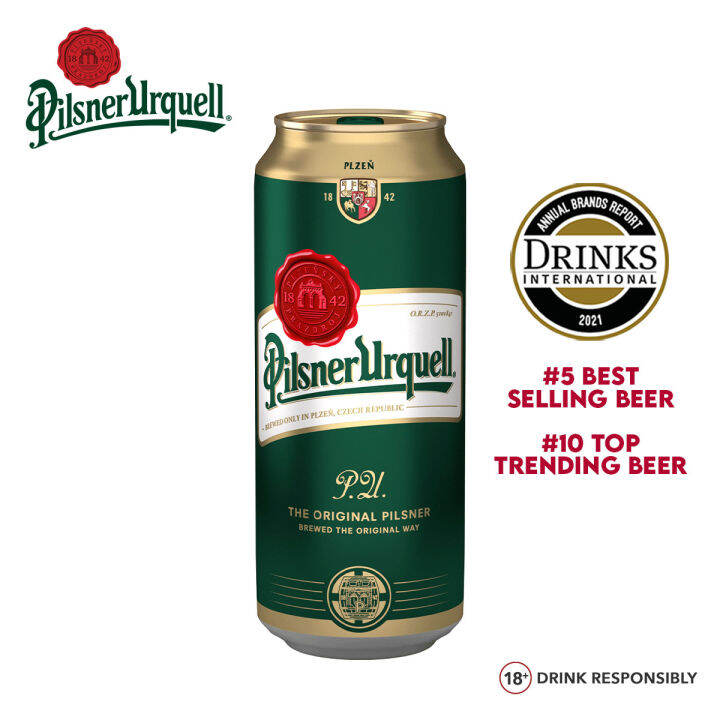 Pilsner Urquell 500ml Case x 24 cans, Beer, Pilsner, Czech Republic ...