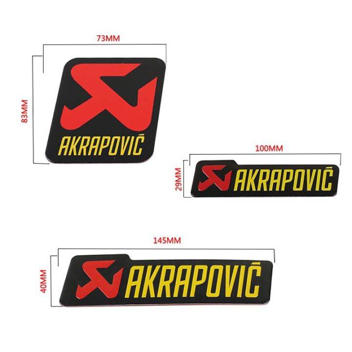 3pcs/set Motorcycles Akrapovic Aluminum Label Exhaust Pipe Sticker ...