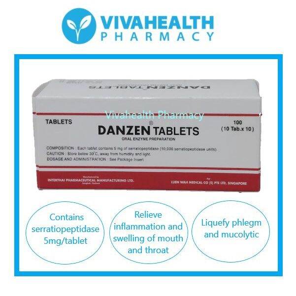 Danzen Tablets - Serratiopeptidase 5mg Tablet 100s | Lazada Singapore