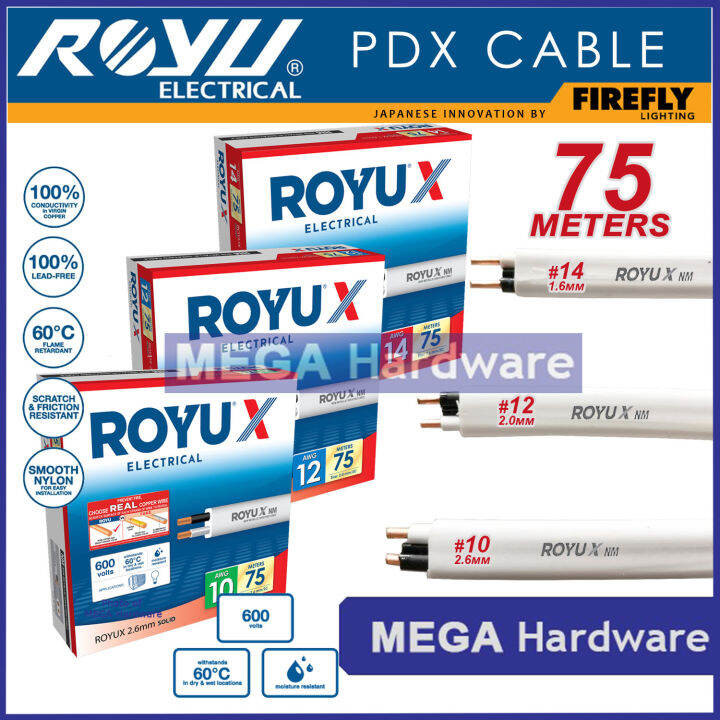 ROYU ROYUX PDX Wire / Duplex Solid Wire / Dual Flat Wire # 10 # 12 # 14 ...