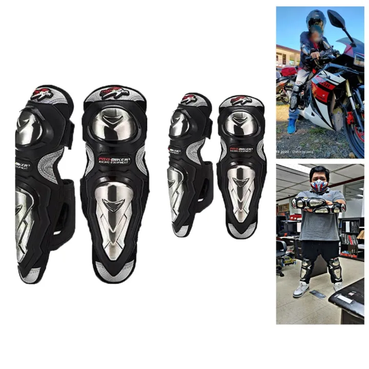 ☑ Stainless Knee and elbow pad for motorcycle V2 Motor Pad | Lazada PH