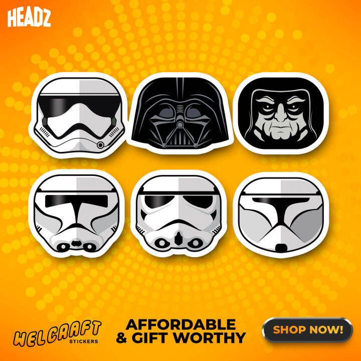 Starwars, Star Wars Dark side Imperial Vinyl Stickers | Waterproof ...