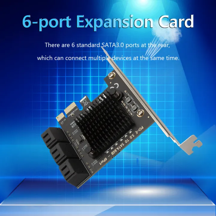 PCIe SATA Adapter 6 Port SATA III to PCI Express 3.0 X1 Internal ...