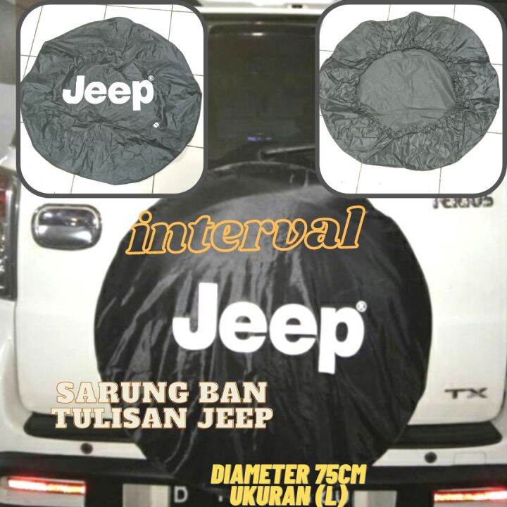 Cover Ban Serep Mobil Terios Xpander Universal Sarung Ban Tulisan JEEP ...
