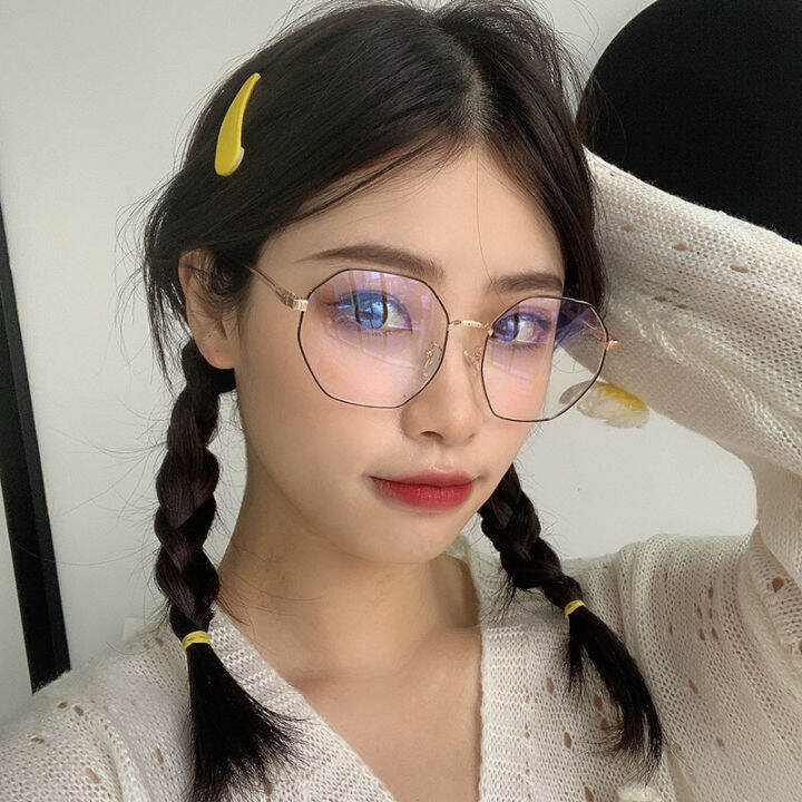 Cliber 【เปลี่ยนเลนส์ได้】 TR90 framevintage INS Street Snap Big Face Show กรอบแว่นตาบางกรอบแว่นตา ...