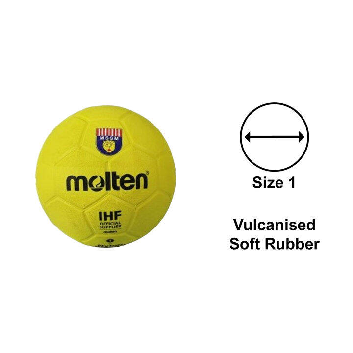 Molten Size 1 Handball / Hand Ball / Bola Baling (H1R-L) | Lazada