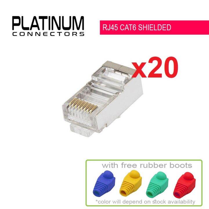 RJ45 cat6 connector with rubber boots 20pcs | Lazada PH