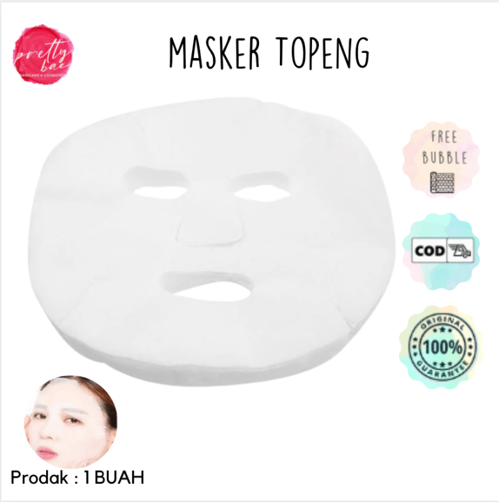 MAKSER MUKA TOPENG / masker wajah lembaran katun / TOPENG TISSUE MASKER ...