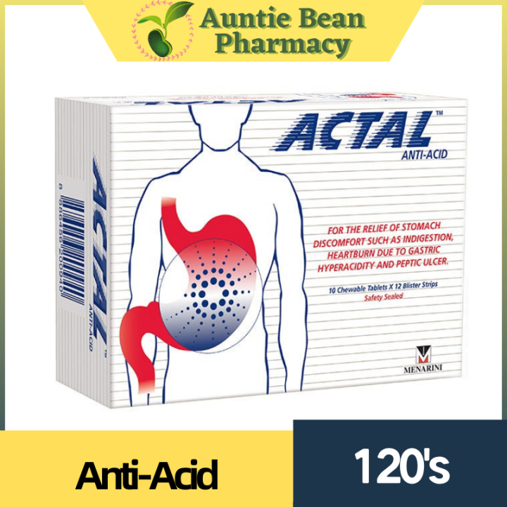 ACTAL ANTI ACID 10 Tablets x 12 strips | Lazada