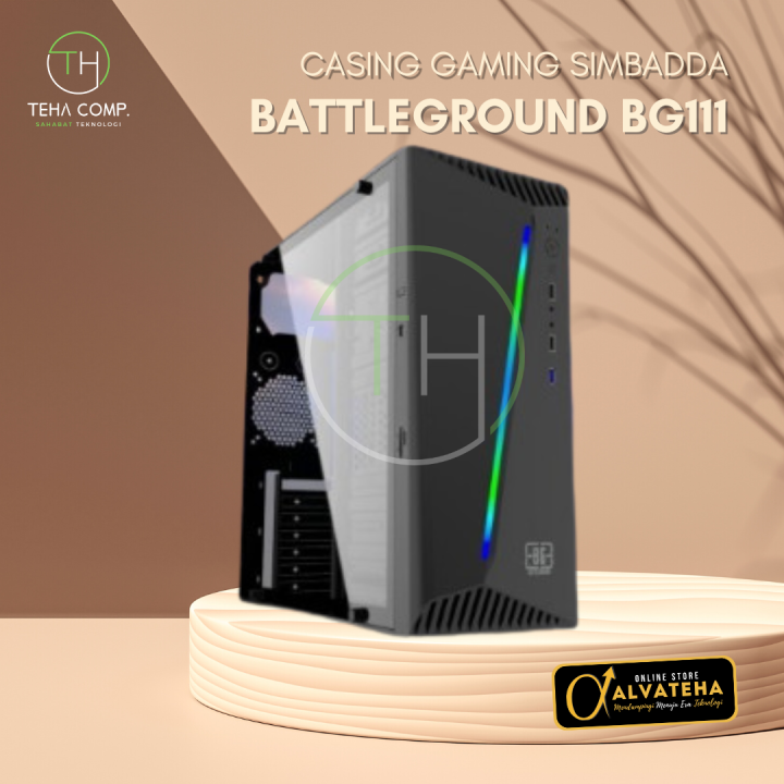 Casing PC Gaming Tanpa Power Supply Simbadda Battle Ground Case Game ...