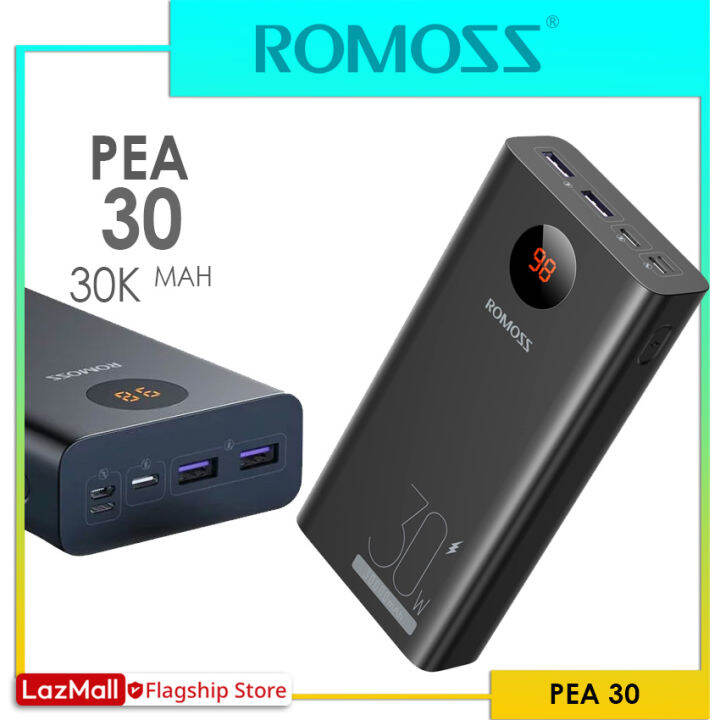 Romoss PEA30 30000mAh PD30W/SCP 22.5W Fast Charging 3 input 3 output ...