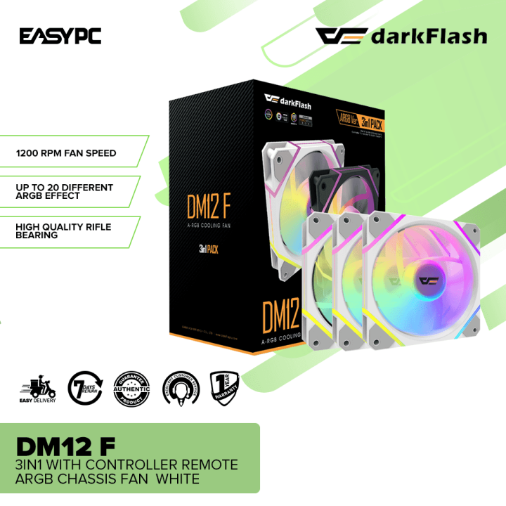 EasyPC | DarkFlash DM12 F 3in1 with Controller Remote / DM12 F Single ...