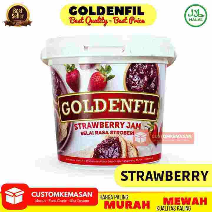 Goldenfil Strawberry / Selai donat / Selai Roti Bakar / Toping Coklat ...