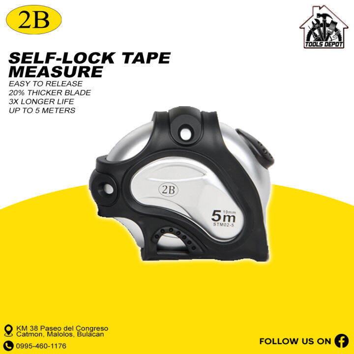 2B PREMIUM QUALITY SELF-LOCK TAPE MEASURE | Lazada PH