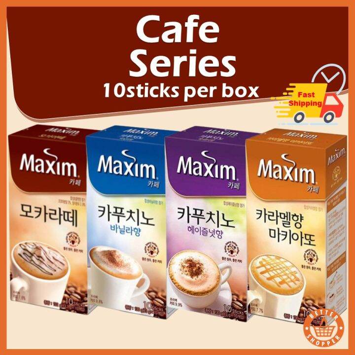 MAXIM KOREAN COFFEE CAFE SERIES Sold Per Box 10 Sticks / MOCHA LATTE ...