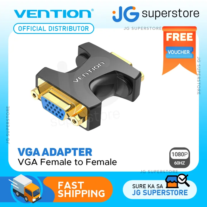 Vention VGA Adapter Coupler (Female to Female) 15 Pin 1080p 60Hz Gold ...
