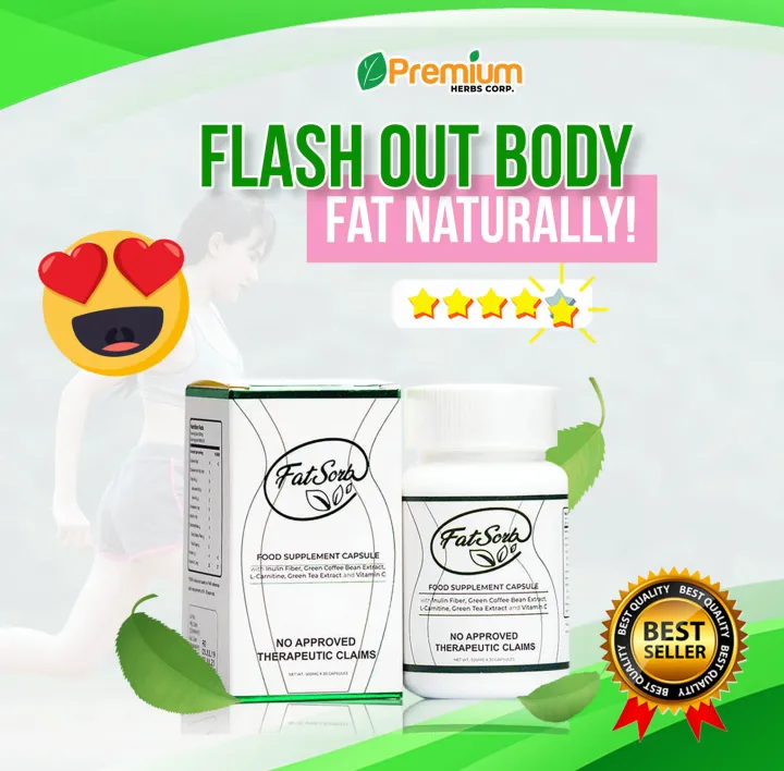 PHC01-A Fatsorb Original (30 Capsules | 500mg) for Slimming Fat Burner ...