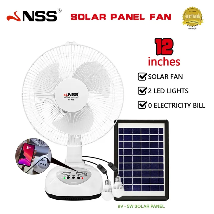 [COD]NSS solar fan electric fan with panel 12"or 14" Solar Electric Fan ...