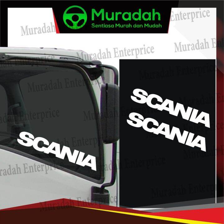 [READYSTOCK]SCANIA logo Lorry Truck Sticker Decal Cab Window Glass ...